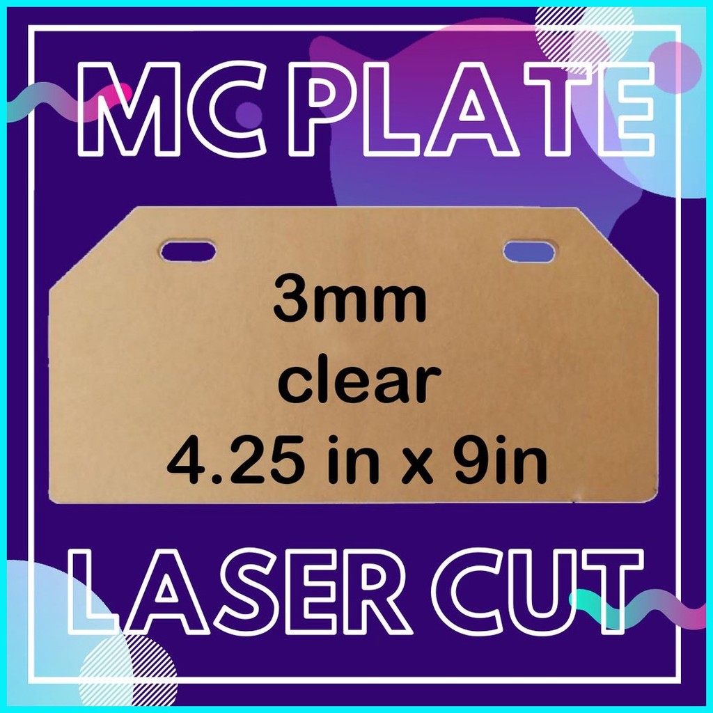 10pcs Blank Clear Acrylic Motorcycle MC Plate Number 4.24in x 9in , 3mm ...