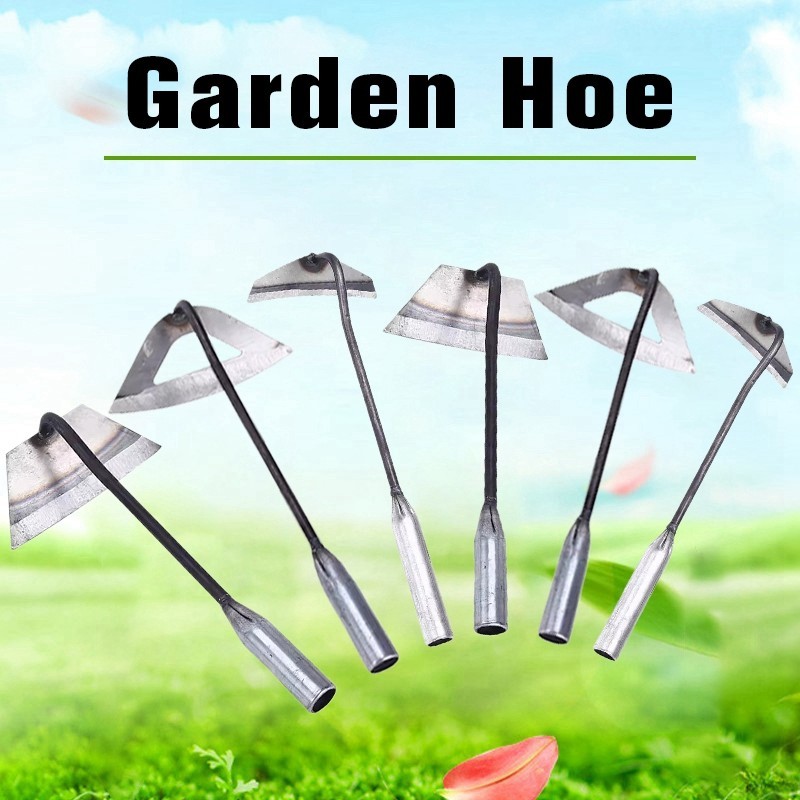 Metal Crescent Hoe Flower Planting Outdoor Farming Tool Garden Weeding ...