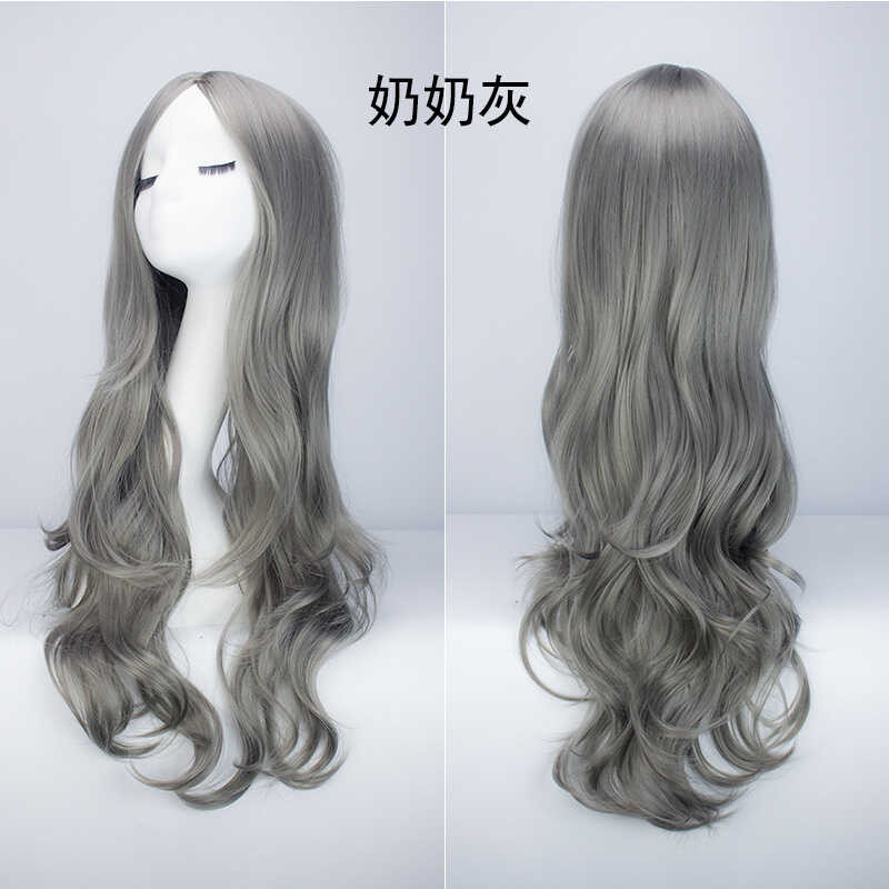 COD 2024 Wig synthetic taro lilang mahaba kulot buhok wave wig bangs ...