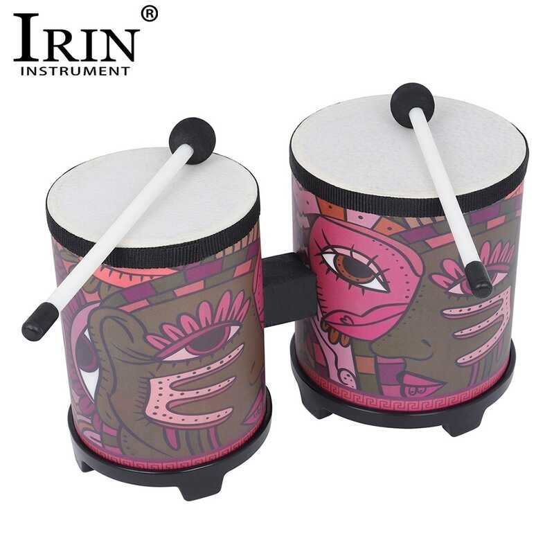 Indian Cuban IRIN Portable Small Percussion Instrument Decal Bongo 5 ...