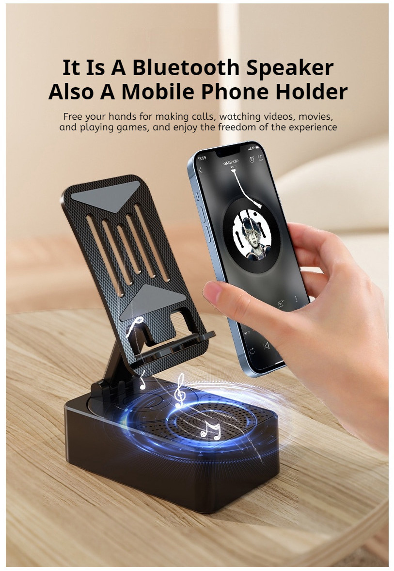 3in1 Phone Stand With Speaker 360 Degree Rotation Phone Holder With ...