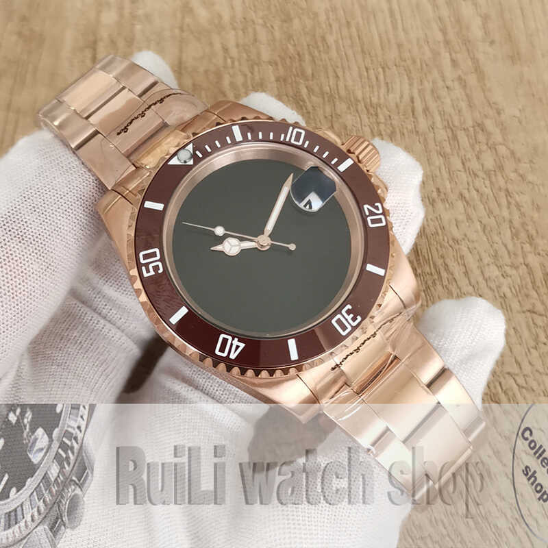 Ang Panoorin Rosas Ginto - Shell Nh35 Mekanikal Kilusan Sapphire Mirror Ng Mga Lalaki Relos ...