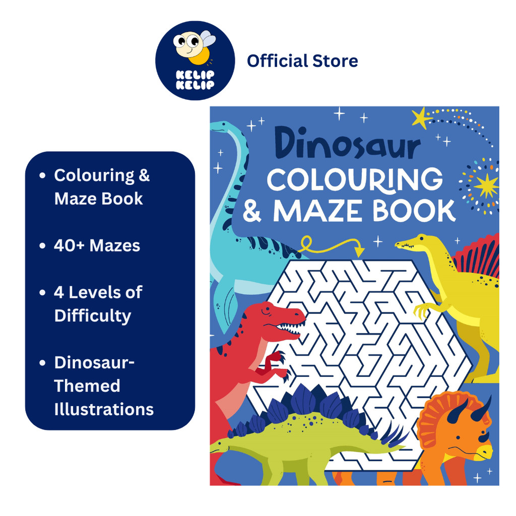 Dinosaur Mazes & Colouring Book For Kids With Fun Illustrations & Over ...