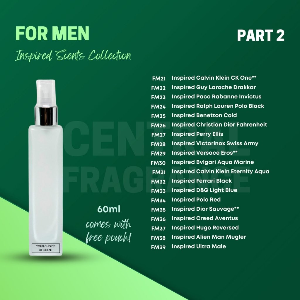 ♞COD - (PART 2) 60ml Oil Based Perfume for MEN by CENTRAL FRAGRANCE ...