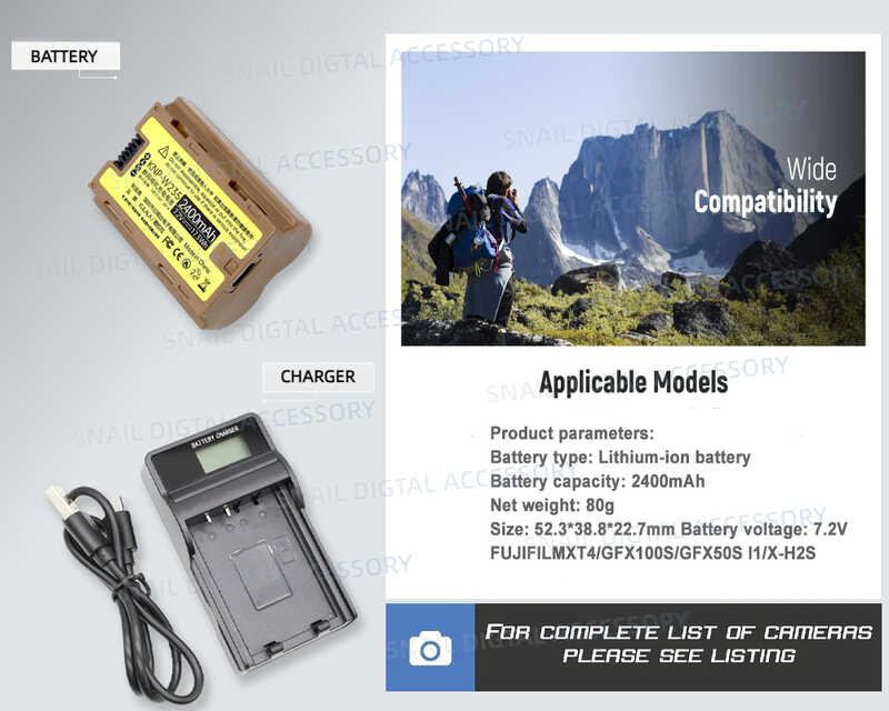 Np-W235 Φ Fujifilm Camera Battery For Fujifilm FUJI Micro Single Xt4 ...