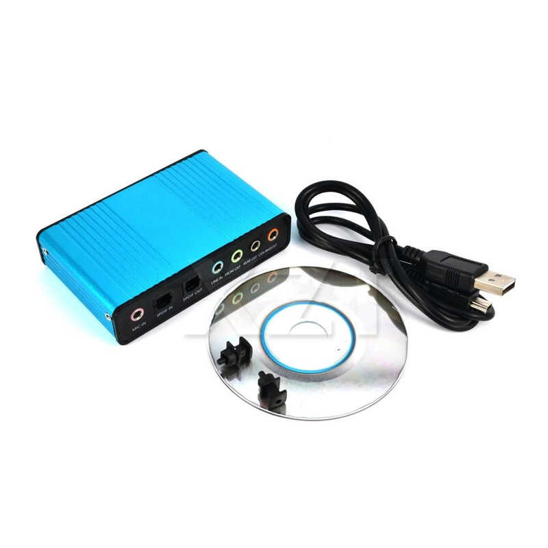 USB 2.0 Sound 6 Channel 5.1 Optical External Audio Card SPDIF ...