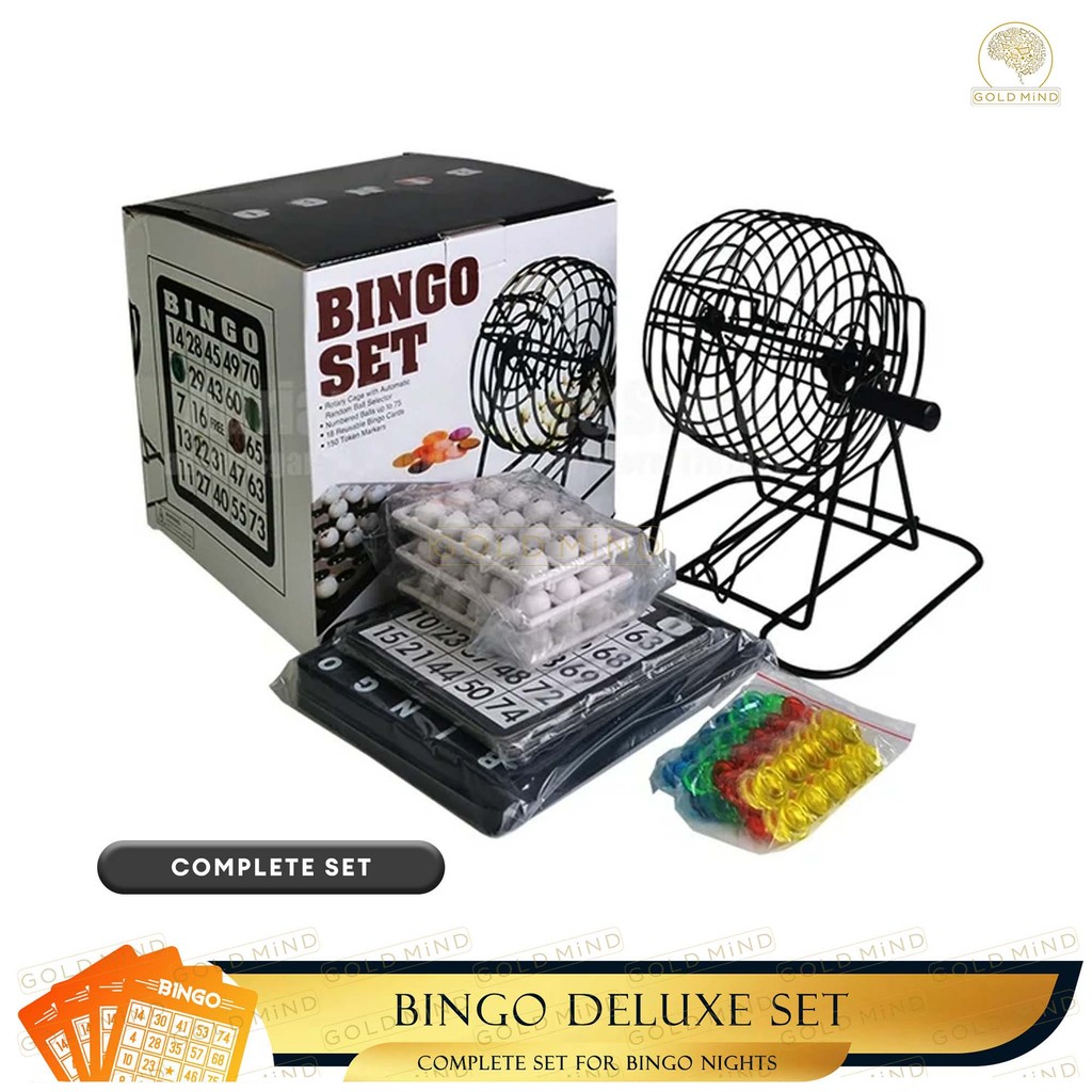 Bingo Game Deluxe Set (with separate order of Cards and balls) | Shopee ...