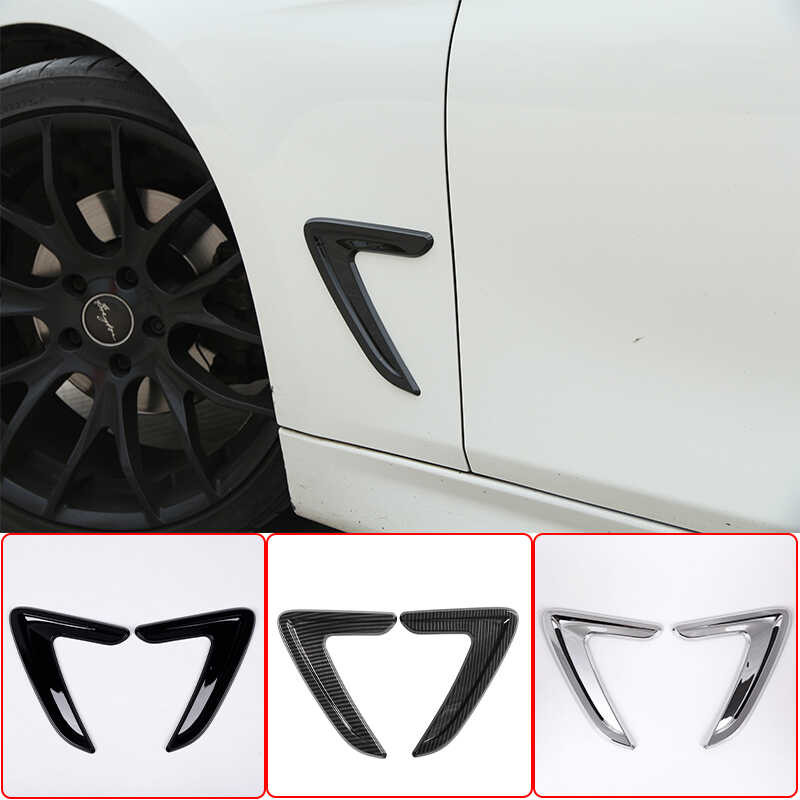 1 Pair Car Air Cover Trim Fender For 3 Series F30 2013-2018 Shark Gills ...