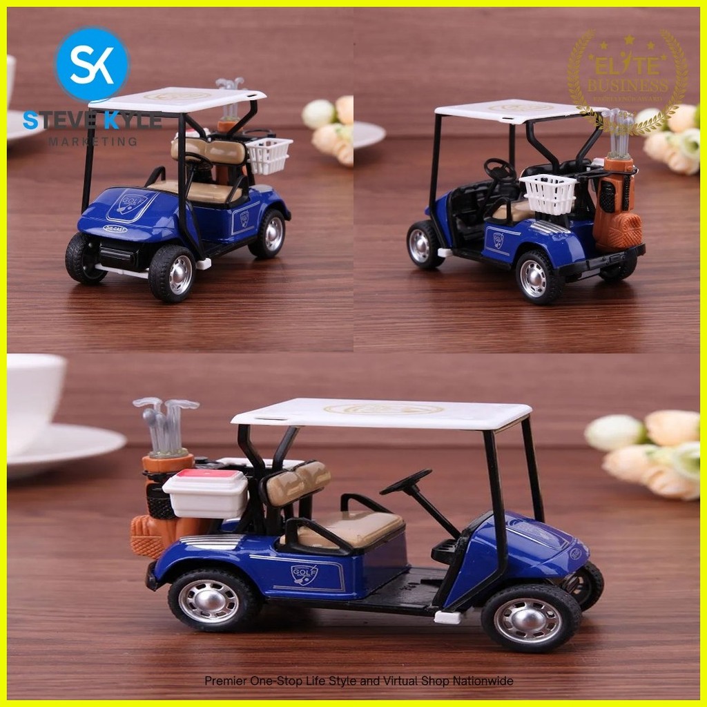 ☪ Mini Golf Cart Metal Pull Back Action Cart 1:36 Scale Golfcart ...
