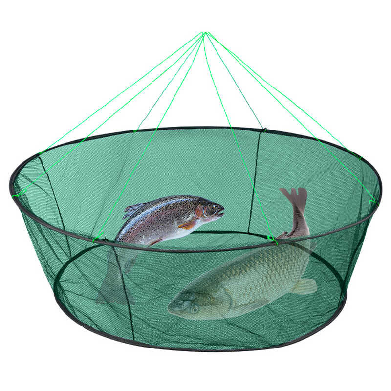 Fishing Foldable Net Portable Crab Net Na May Rope Shrimp Catcher Fishing Mesh Trap Bridge ...