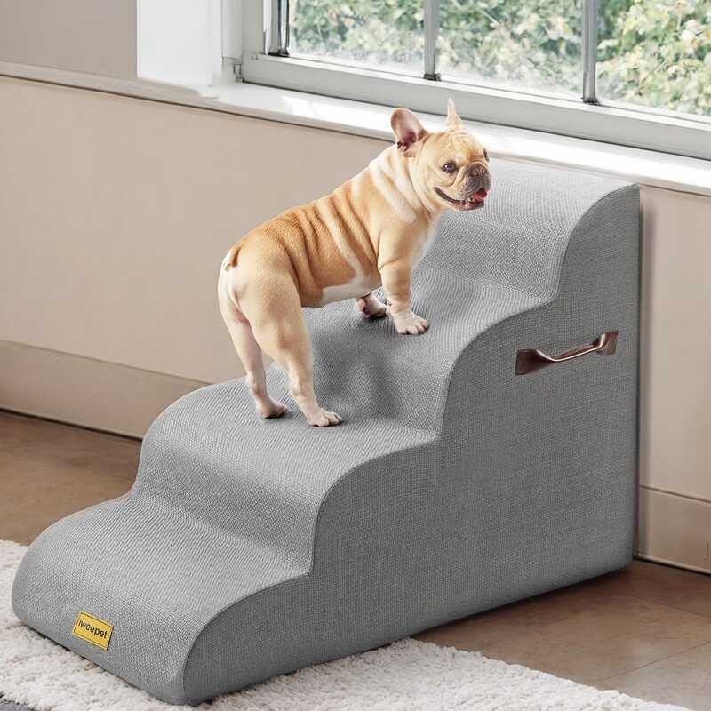 Upgrade 30D Density Foam Stable Stairs Couch & High Bed, 20.5’’H 4 Ramp ...