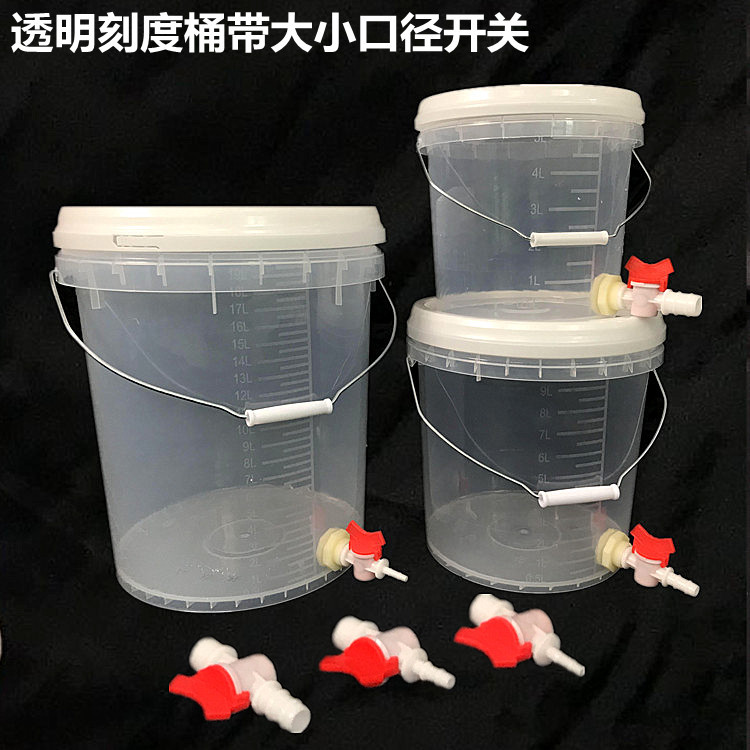 Thick Food Grade Plastic Transparent Scale Bucket Measuring Water ...