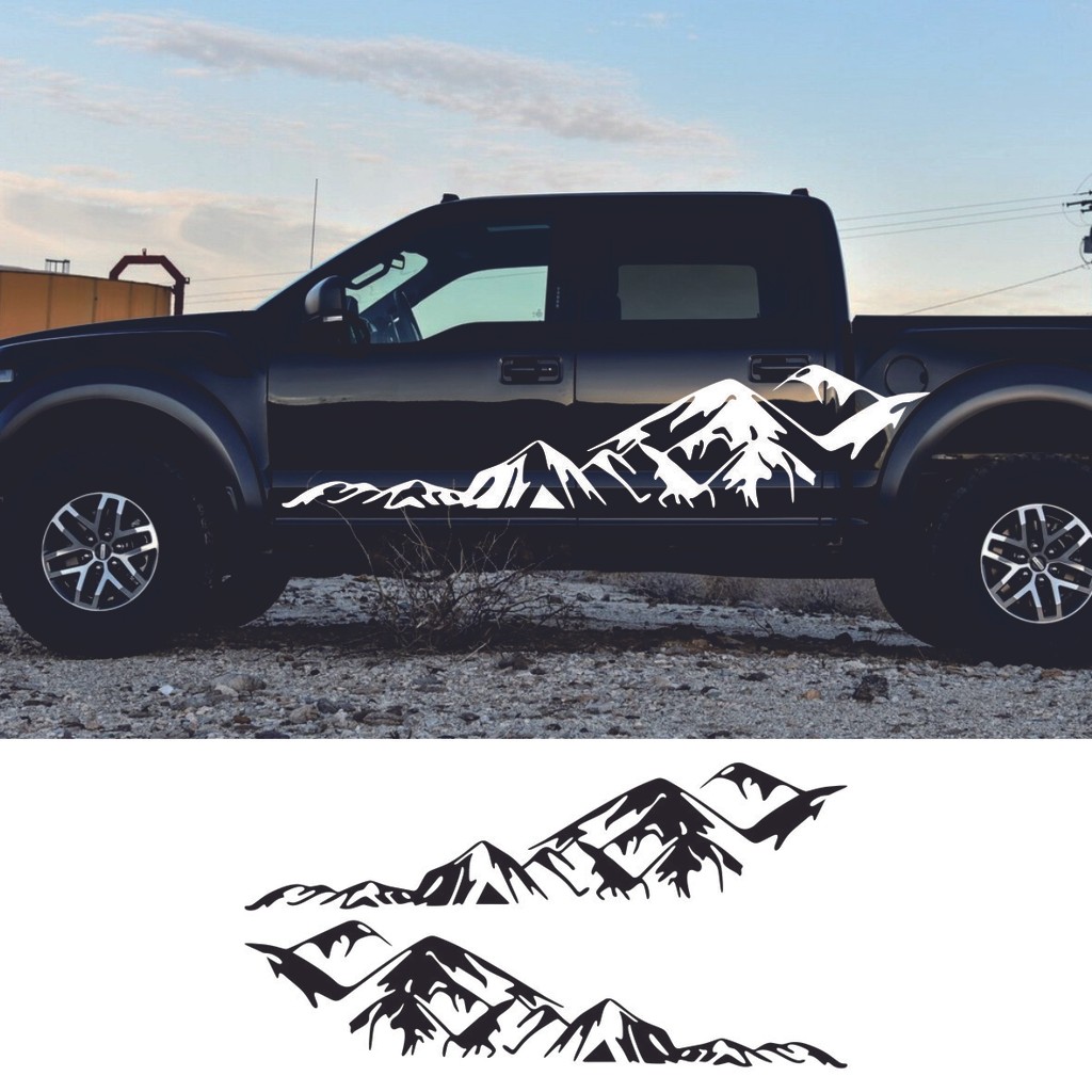 Car Graphics Mountain Sticker For Amarok Toyota Hi Dodge RAM Isuzu Dmax ...
