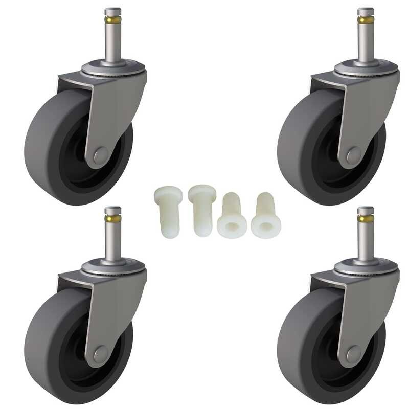 7.6cm) MySit 3 Rubber Female Scooter Wheel Replacement, Rotating Rod ...