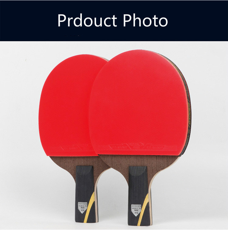 Huieson 6 Star Carbon Fiber Blade Table Tennis Racket Double Face ...