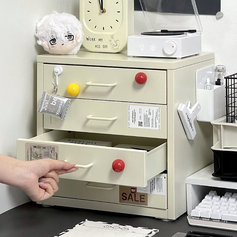 Iron Desktop Storage Box Drawer-type Office File Multi-layer Storage ...