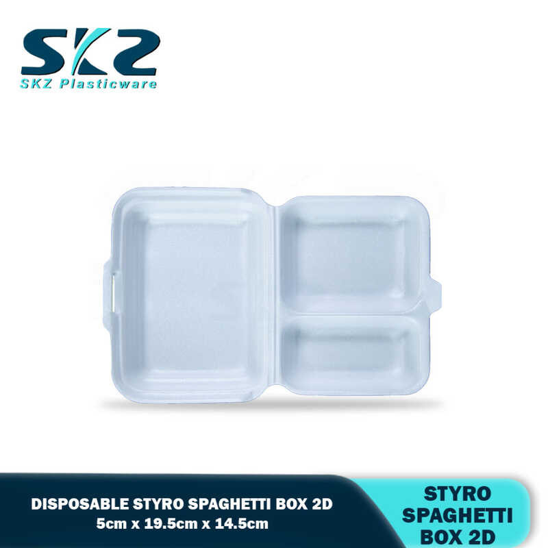 SKZ 100 Pcs - Lunch Box 2 (Lb 2, Lb-2) Food Styro Box, Disposable Styro ...