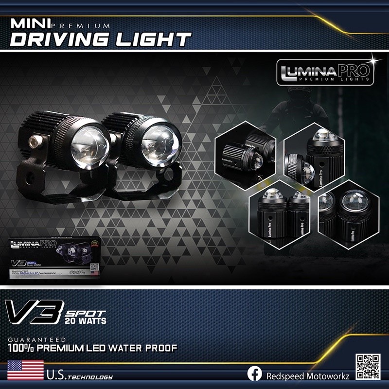 LUMINA PRO MINI DRIVING LIGHT V3 (White/Yellow) | Shopee Philippines