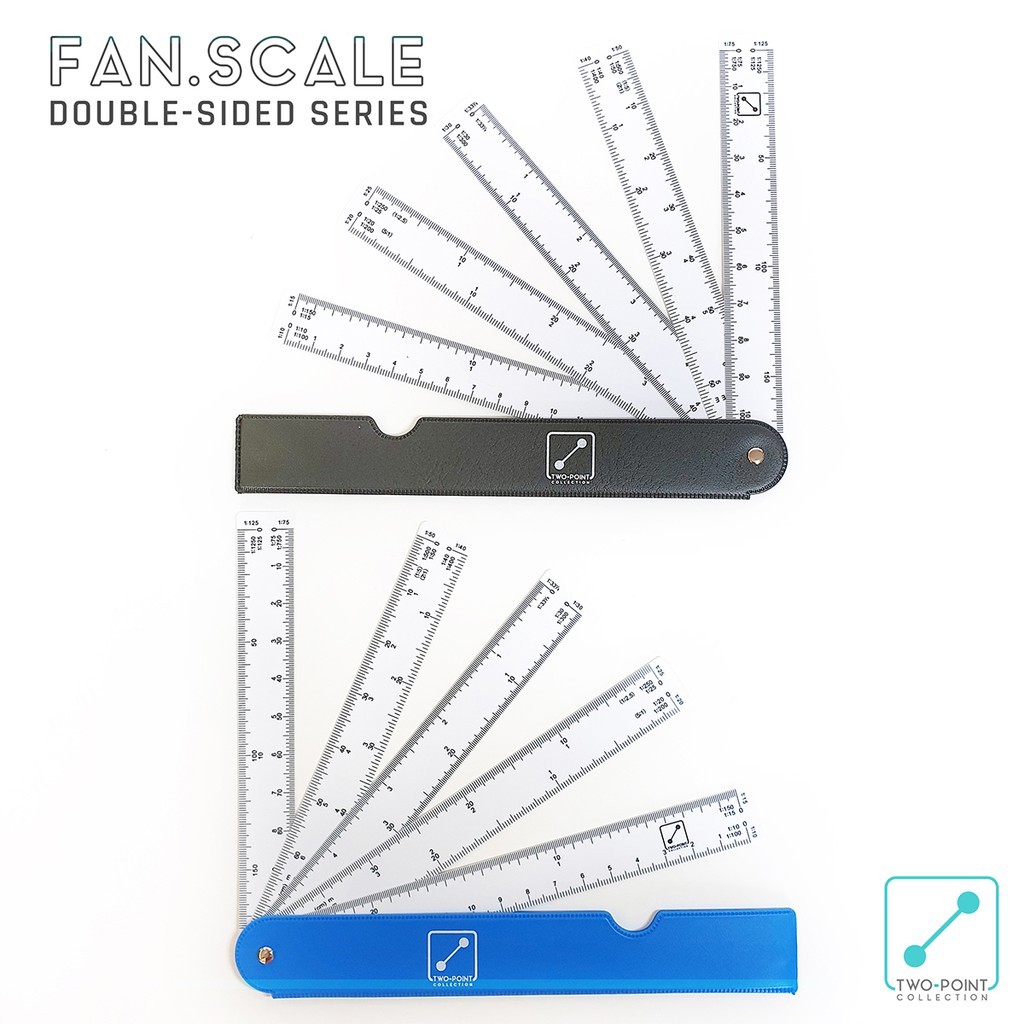 Fan Scale 5-Blade Metric Ruler DOUBLE-SIDED - EXCLUSIVE | Shopee ...