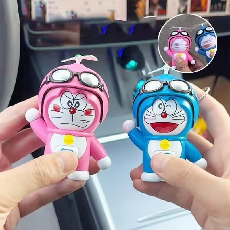 Doraemon Face Changing Toy Cute Shin Chan Face Charging Doll Keychain ...