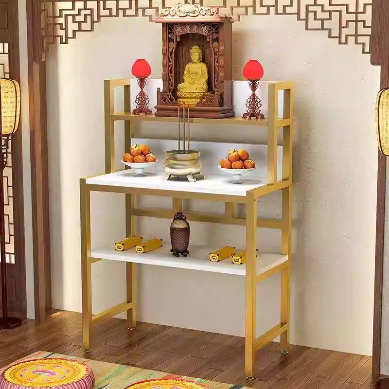 Modern Golden Console Table For Living Room Wood Altar Table For Home ...