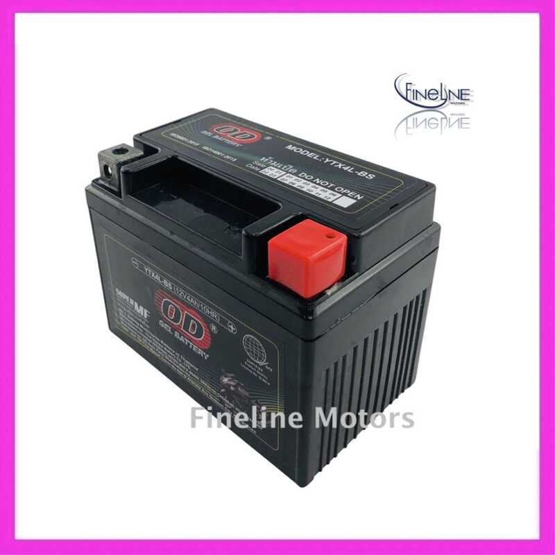 Original OD Gel Battery ( YTX 4Lbs ) For Yamaha Mio MX 125 / Yamaha Mio ...