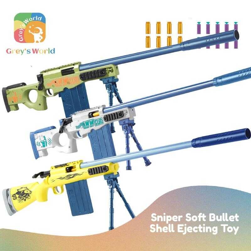 Lefan Toys AWM Sniper NERF Blaster SOFT FOAM BULLET Toy, Christmas Gift ...