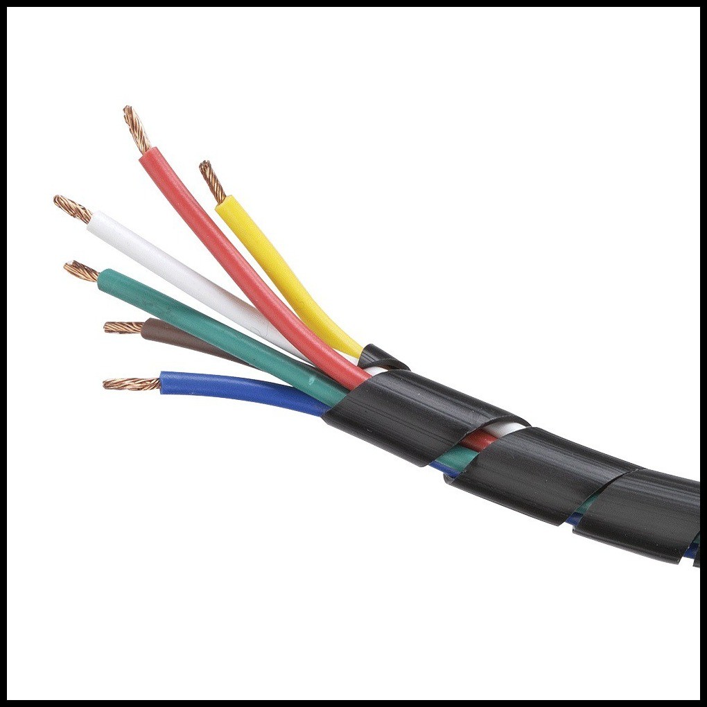 ☂ Spiral Wrapping Band 10 meters Spiral Cable Wrap Wire Organizer Tube ...