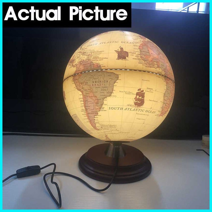 25CM LED Light World Earth Globe Map Geography Educational Toy Luminous ...