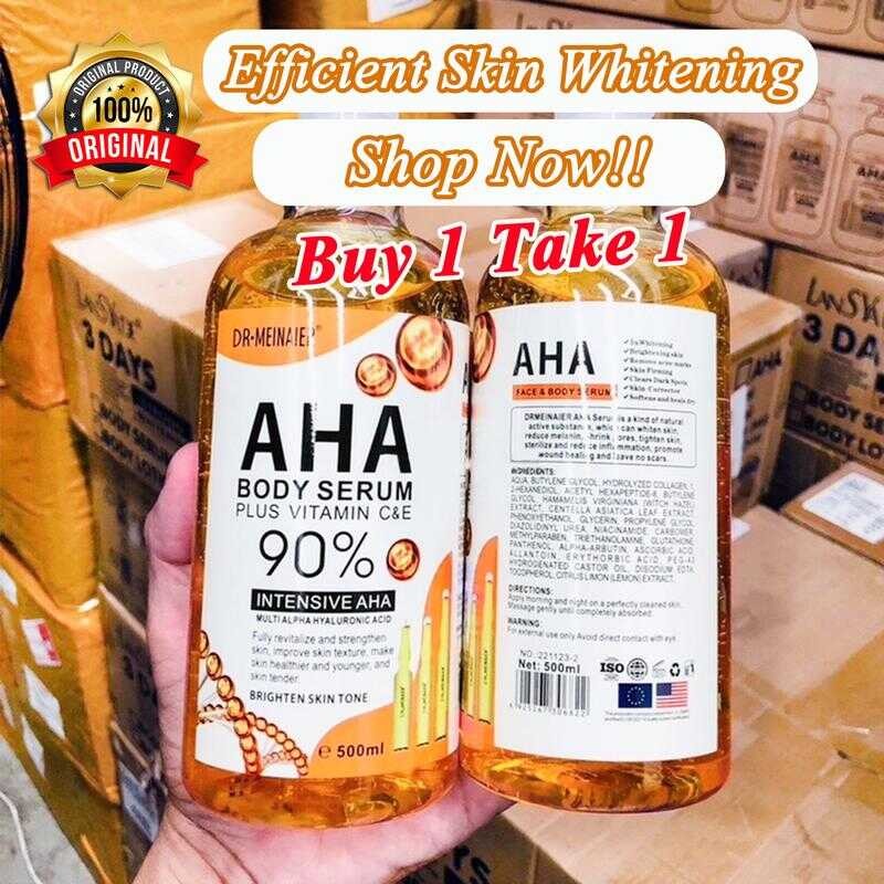 AHA Body Serum Lotion 500Ml Brightening Cream 2In1 Face And Moisturizer ...