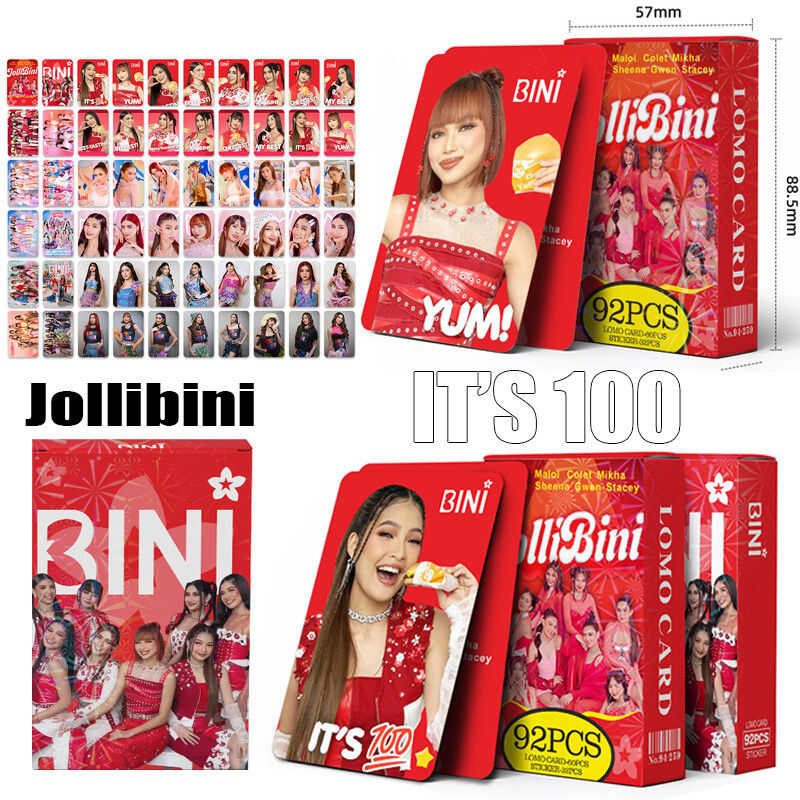 Jollibini Photocards 92 Pcs/ Bini Holographic Card Jollibee Stickers ...