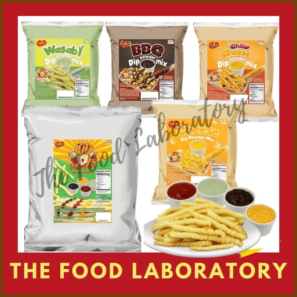 ⏏ Injoy Praise Fries 500g and Mix Sauce Dip 250g Cheese BBQ Chili ...