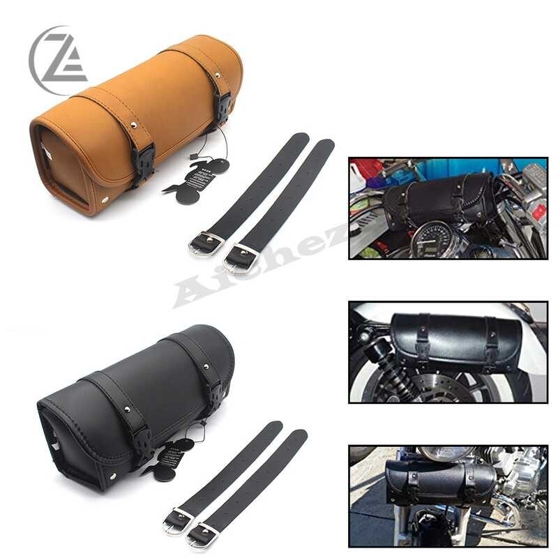 ACZ Motorcycle Chopper Cruiser Bobber Softail Side Bag Tool Bags ...