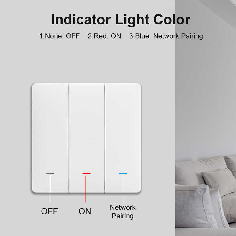 ☯ Tuya Wifi Smart Push Button Switch 1/2/3 Gang Wall Lights Smartlife ...