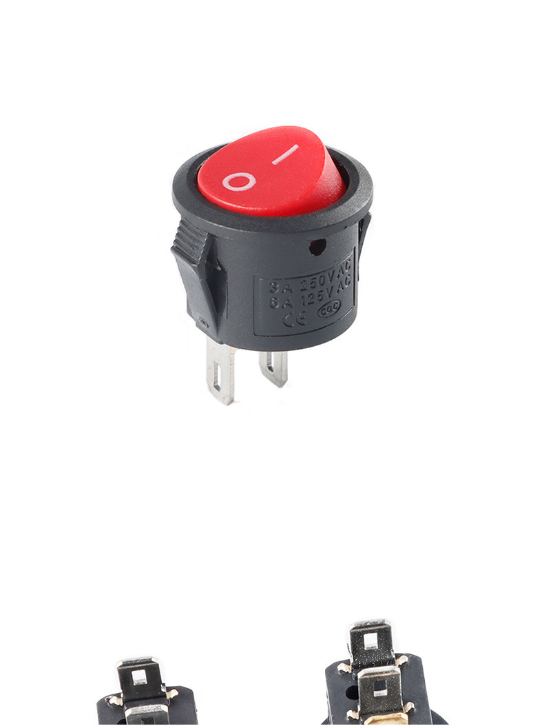 Small Round Switch KCD11 2 Pin 2 Gear 3 Pin 2 Gear 3A 250V Rocker Type ...