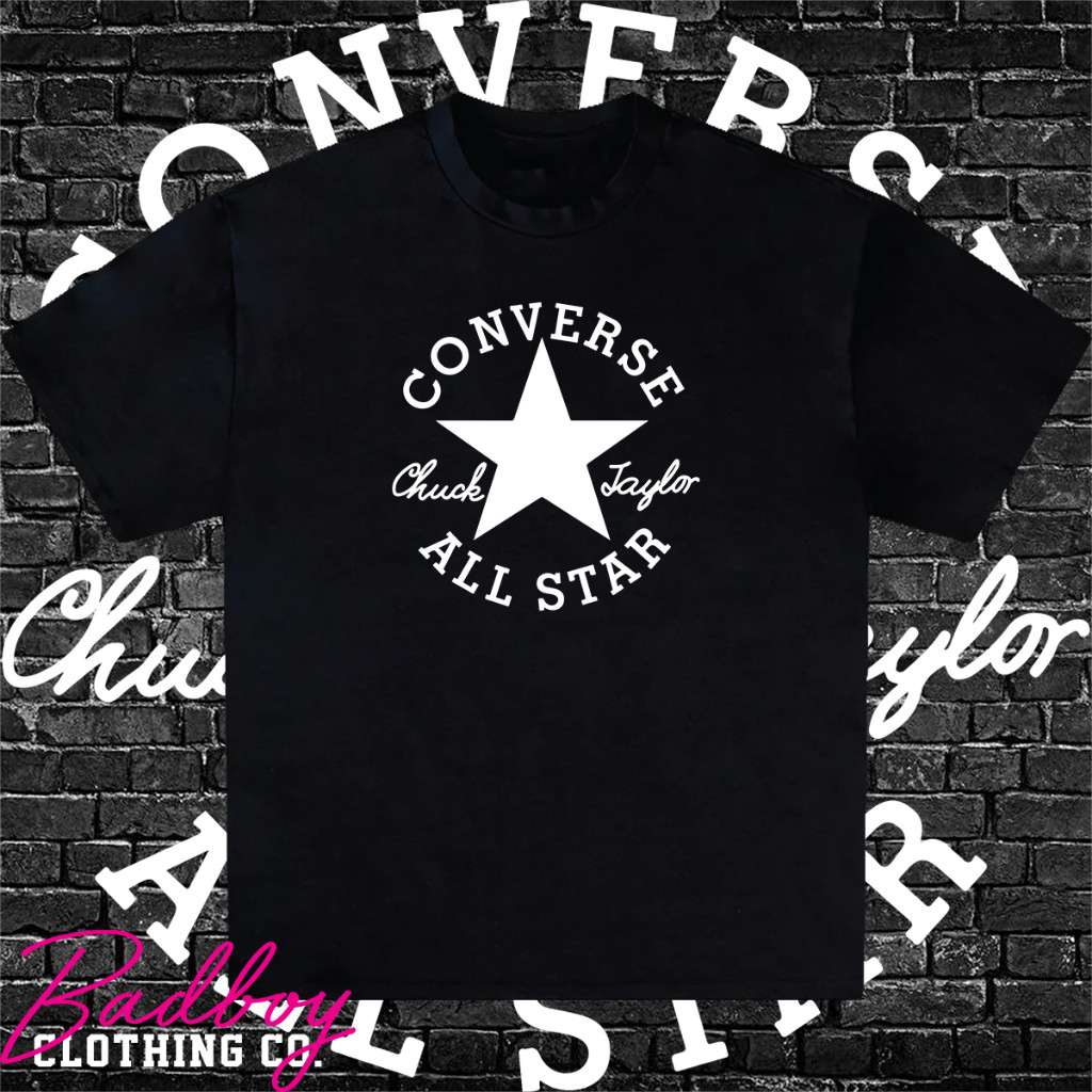 Converse All Star Iconic Logo Vinyl Front Print (Unisex For Men And ...