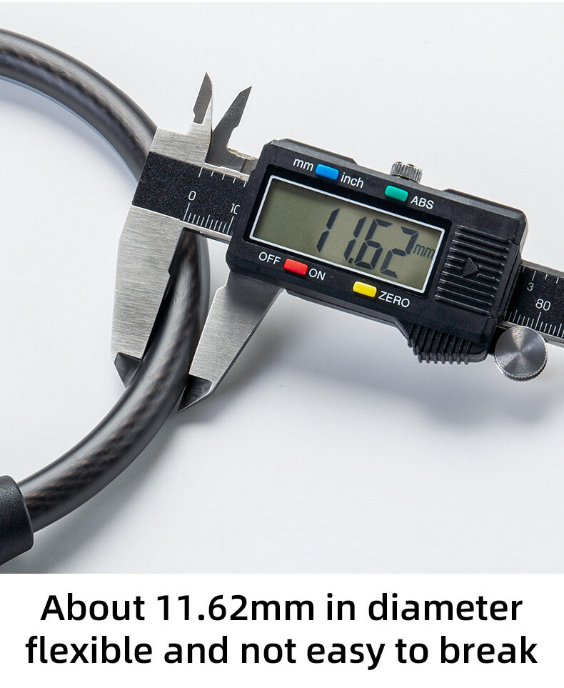 【PH Delivery】ROCKBROS Bicycle Password Lock Portable Durable Steel Cable MTB Road Bike Lock ...