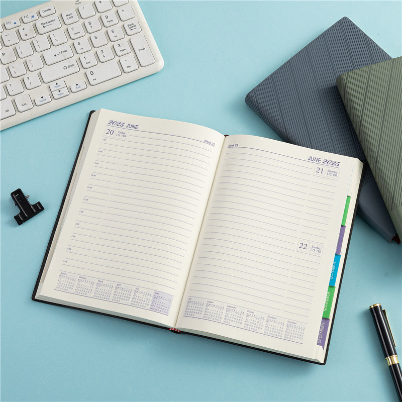 2025 Daily Planner PU Cover Agenda Schedule Notebooks Ideal for School ...