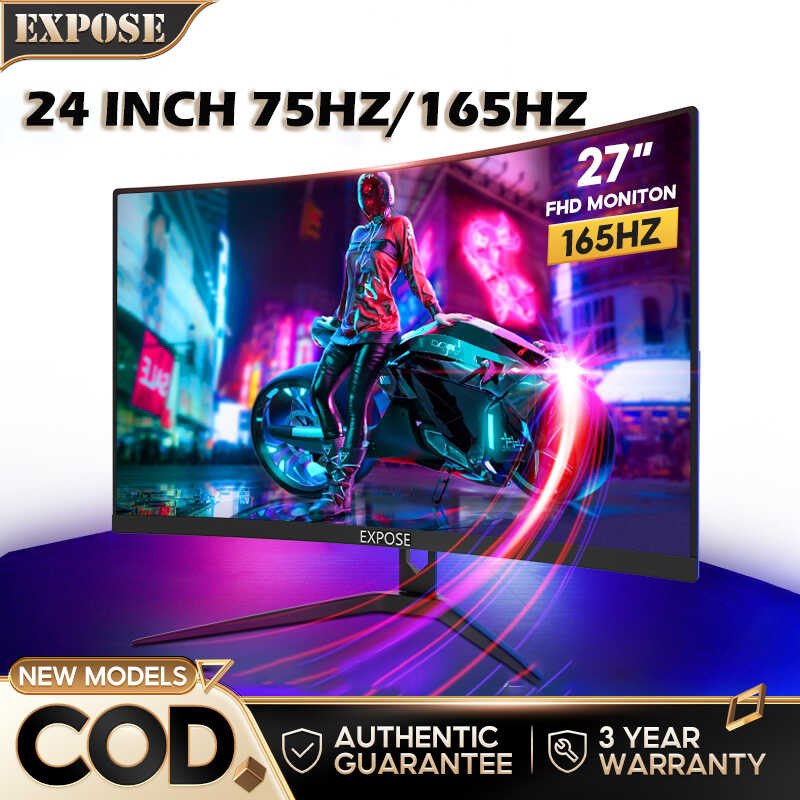 EXPOSE Monitor PC 19/22/24/27 Inch Curved Monitor Gaming 75Hz Wiht ...