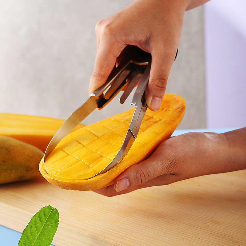 Steel Stainless Mango Cutter Splitter Avocado Slicer Fruit Melon ...