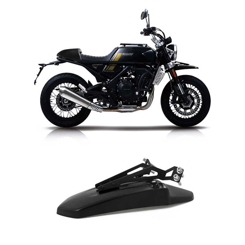 Black Plastic Motorcycle Front Fender Splash Guard with Bracket For ...
