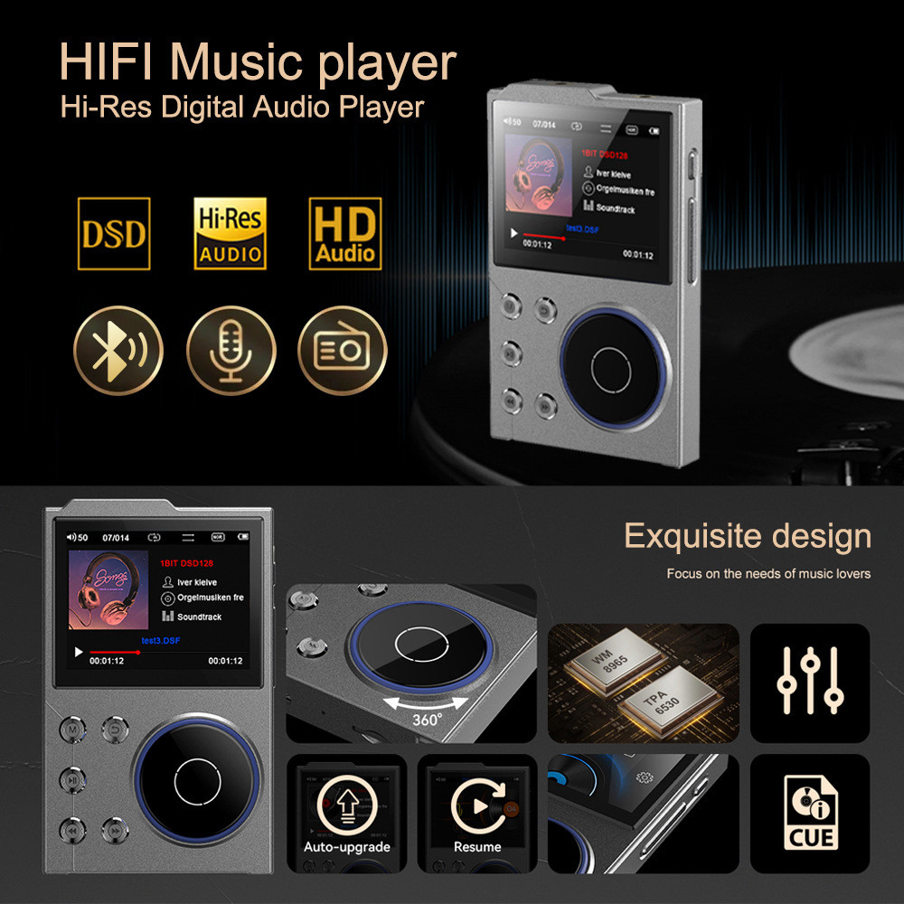 HIFI music player Lossless music DSD256 mastering sound quality Walkman Built-in 16GB Bluetooth ...
