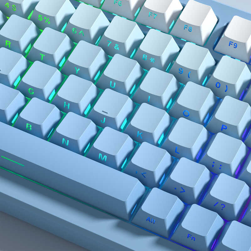 ZXH Gradient Blue Side Printed Keycaps Cherry Profile Double Shot PBT ...