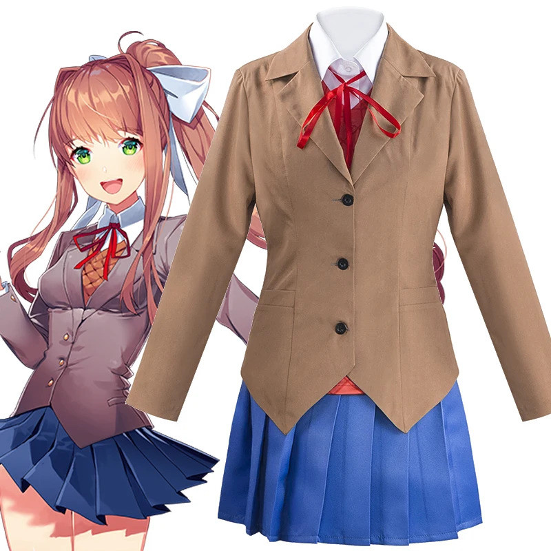 § Doki Literature Club Monika Costume Sayori Yuri Natsuki Cosplay ...