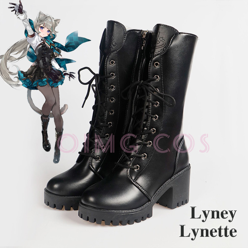 § Lyney Lynette Cosplay Shoes Anime Chinese Style Halloween For Impact ...