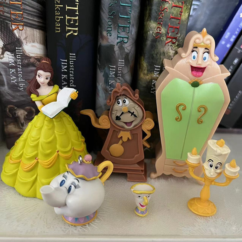 6Pcs/Lot 2-10Cm A Rare Set Of Beauty Beast Princess Bell, Teapot Mother ...