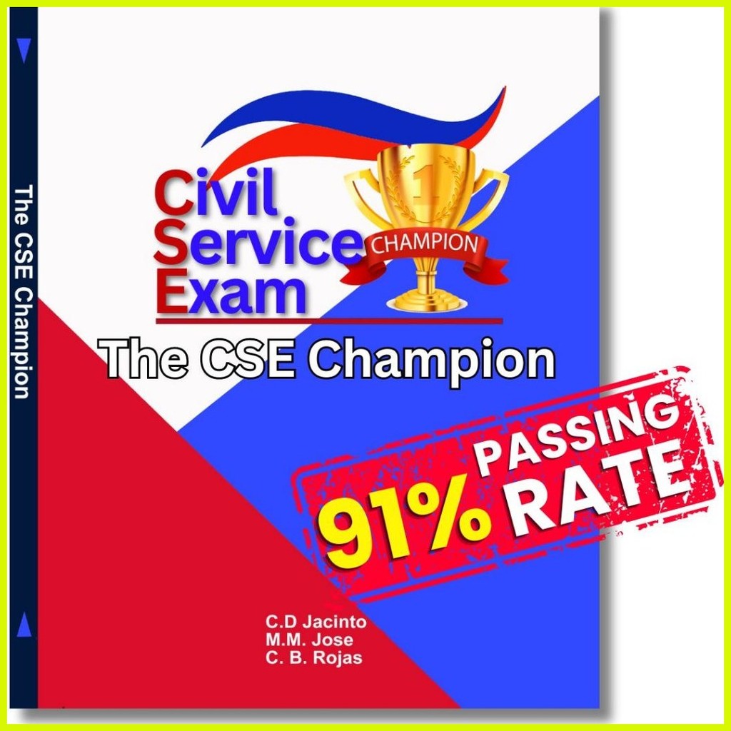 ☂ CSE Champion Civil Service Exam Reviewer Prep Kit - Comprehensive CSE ...