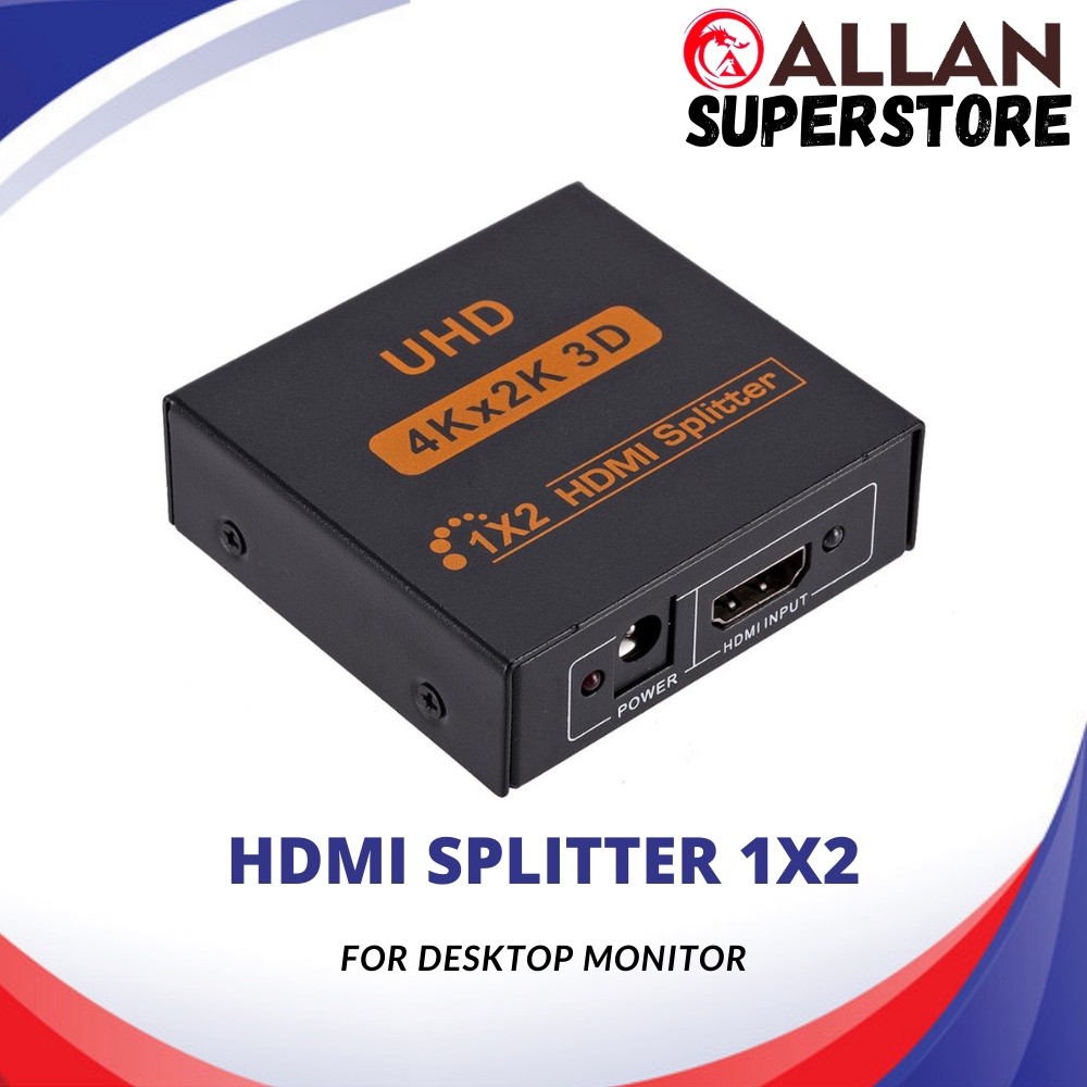 ♞Allan Superstore HDMI Splitter 1x2 Repeater 1080p Hd 4k Uhd For Dual ...