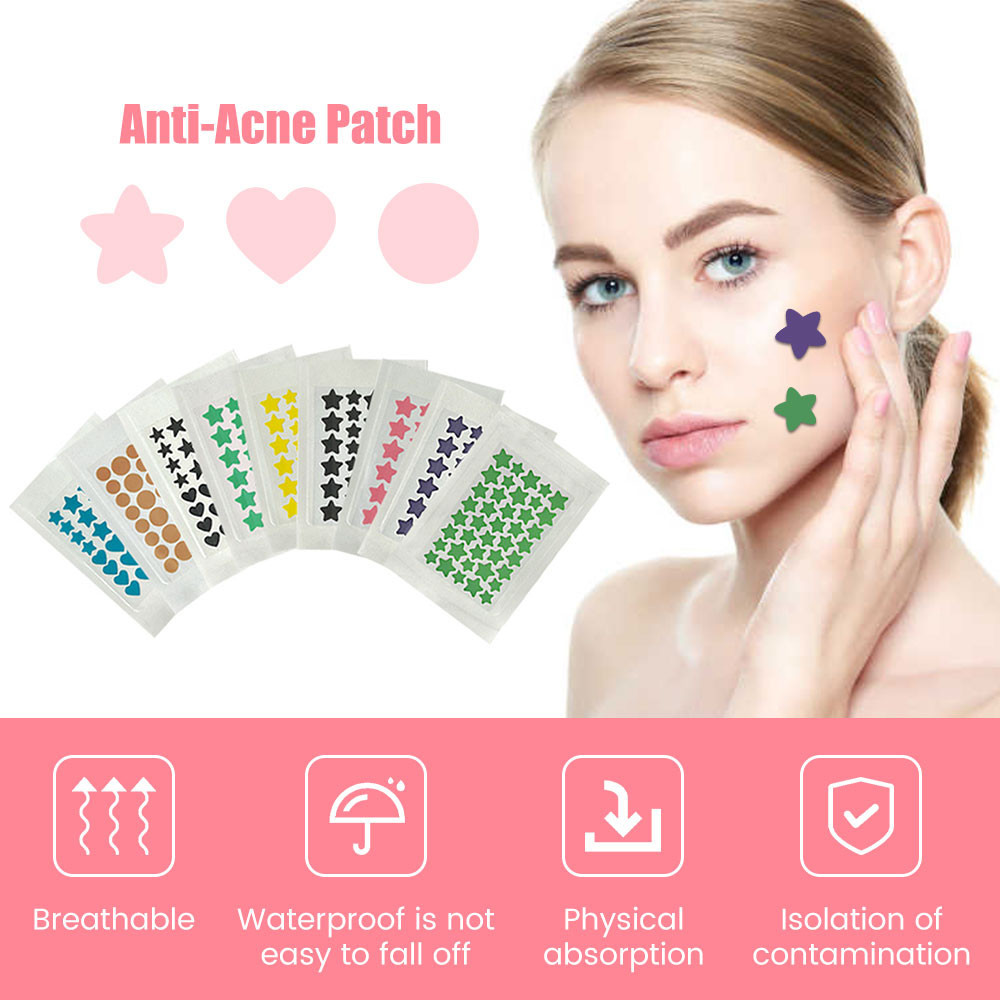 Star Pimple Acne Patch Facial Concealer Patches Colorful Invisible Acne ...