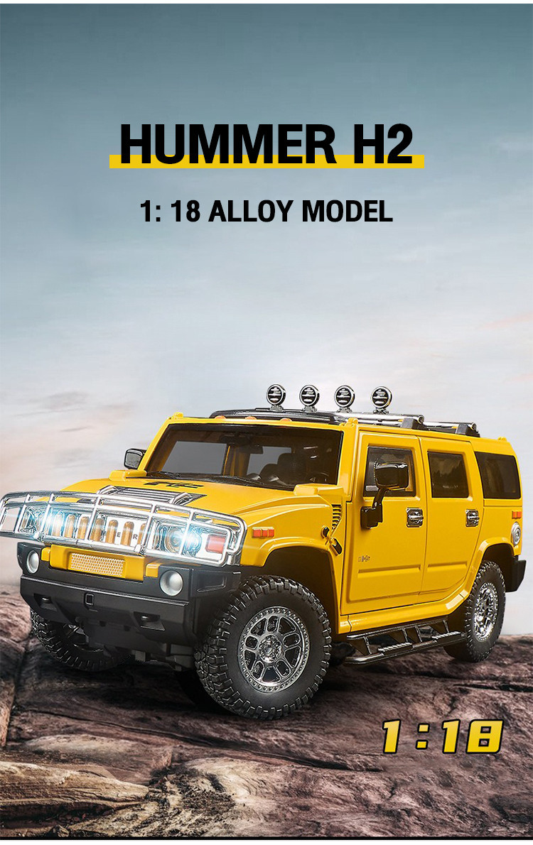 1:18 Scale BIG SIZE HUMMER H2 Diecast Model Car Metal Alloy Toys Car ...